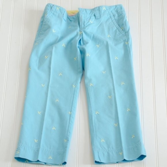 Lilly Pulitzer | Pants & Jumpsuits | Lilly Pulitzer Blue Capris | Poshmark